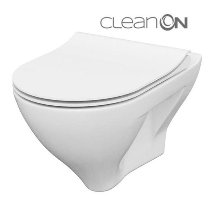 Cersanit Viseča WC školjka Mille Clean On + WC pokrov Slim