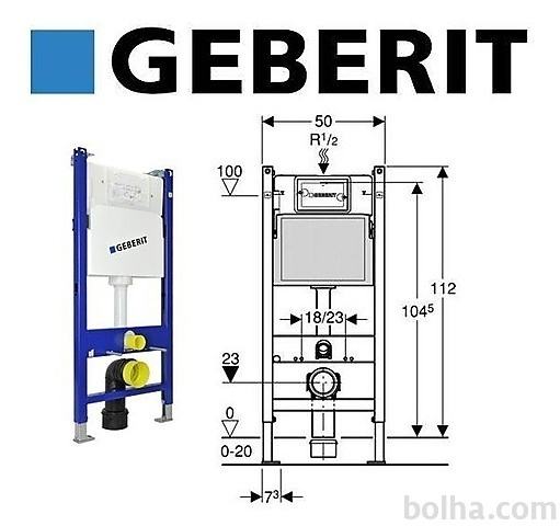 GEBERIT 111.153.00.1 Duofix Basic suhomontažni WC element UP100, H112