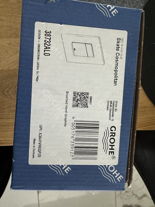Grohe tipka brušena črno/siva
