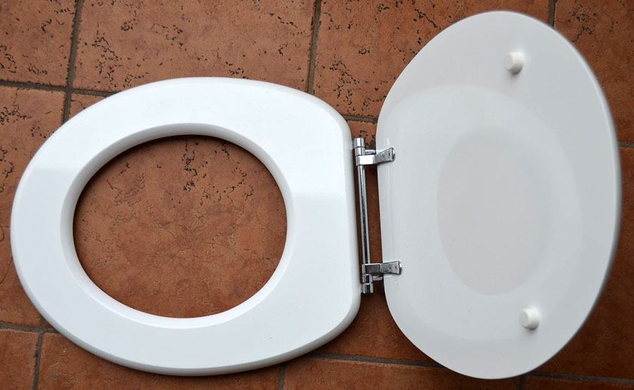 WC deska Eva, plasticifirana lesena, kot nova