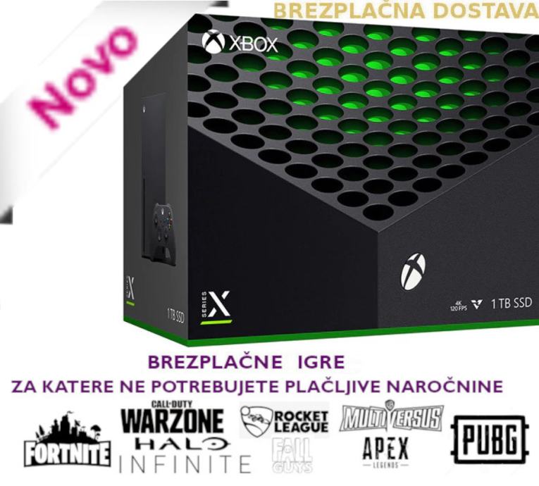 XBOX SERIES X 1TB 4K 120fps UHD do 8K od 540€ naprej