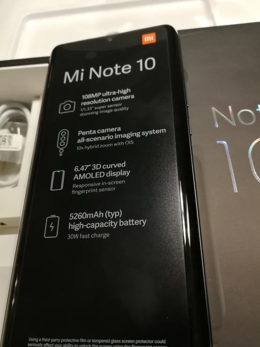 GSM Xiaomi Mi Note 10 Dual SIM, črn