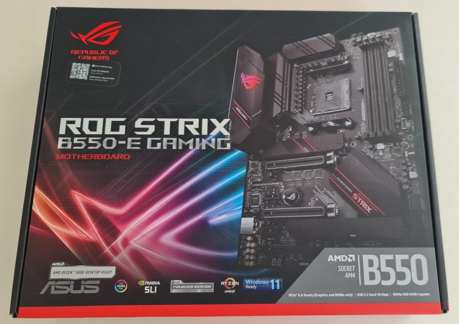 ASUS ROG STRIX B550-E GAMING Wi-Fi 6 AX200 USB-C AM4 ATX gaming