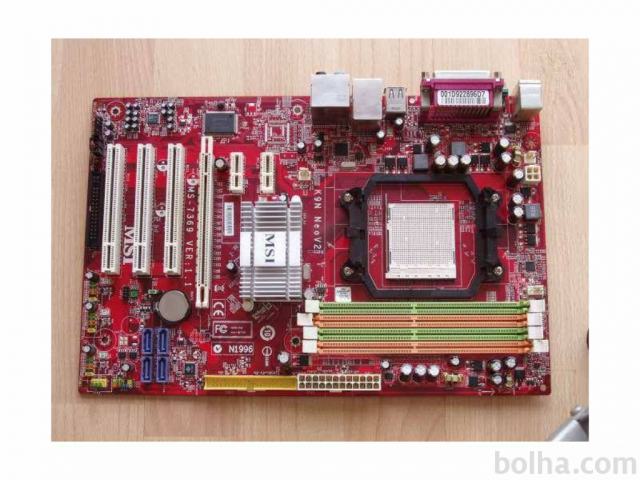 Matična MSI K9N NeoV2+CPU AMD X2 4600+cooler+4GB DDR2