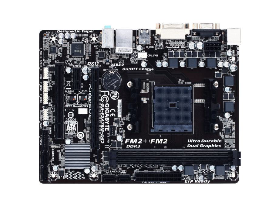 MATIčNA OSNOVNA PLOŠčA SOCKET FM2+ AMD, GIGABYTE GA-F2A78M-DS2, IN PRO