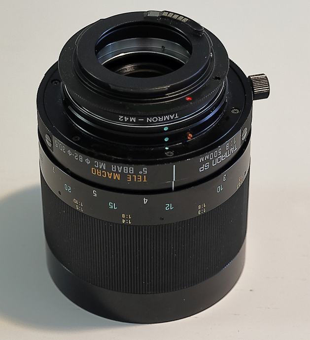 Tamron SP 500 mm f8+ Adapter M42 za Canon EF z potrditvijo izostritve