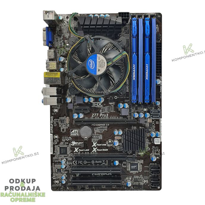 ZELO DOBER KOMPLET / i7 3770 / ASROCK Z77 PRO3 / LGA 1155 / 16 GB RAM