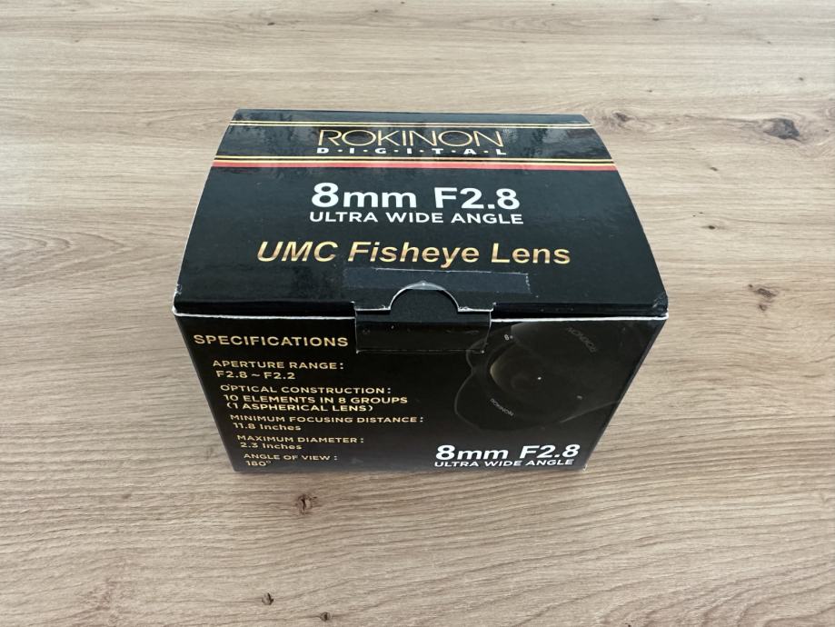 Rakinon 8mm F2.8 Compact Fisheye Lens for Sony E-mount