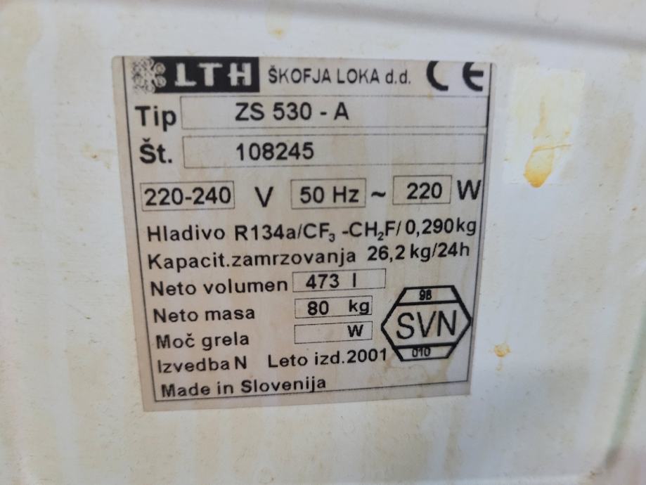 lth hladilna skrinja 450 l