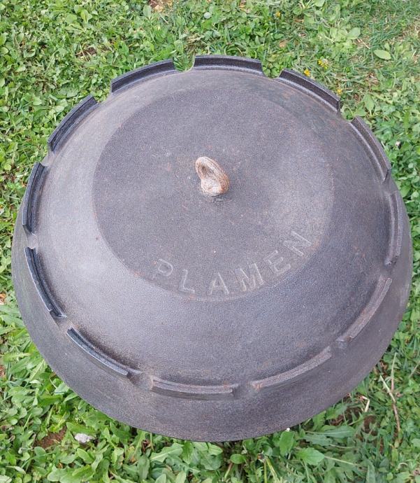 Litoželezna Podpeka - Sač 50 cm Plamen z emajliranim spodnjim delom