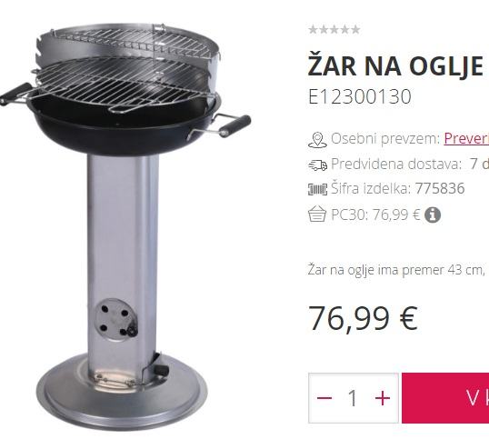 Vaggan BBQ grill-Žar na oglje