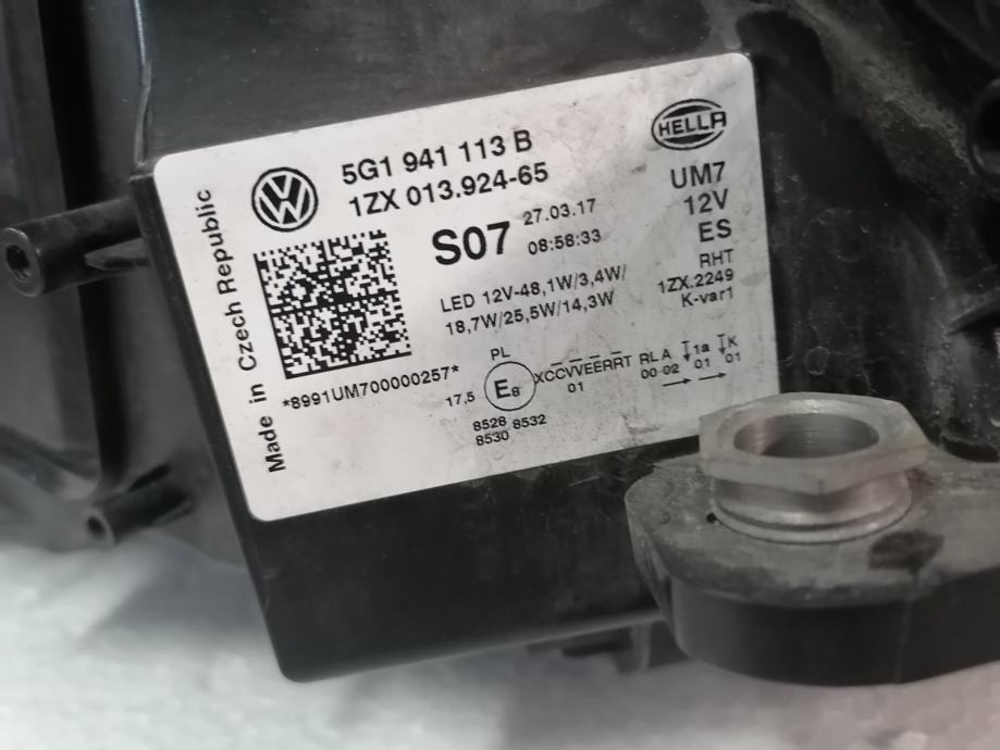 Vw Golf 7 GTE facelift xenon LED levi žaromet 5G1941113B