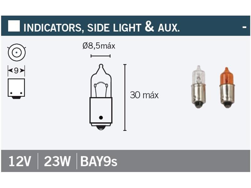 Žarnica Vicma BA9s 12V 23W