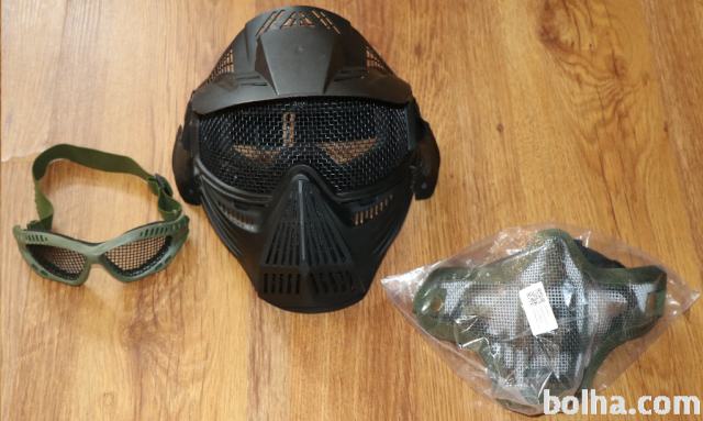 Čelada + očala + obrazna maska