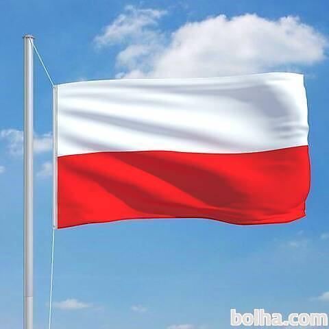 vidaXL Poljska zastava 90x150 cm