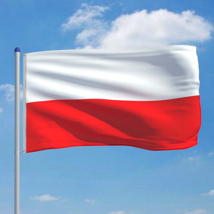 vidaXL Zastava Poljske in aluminijast zastavni drog 6 m