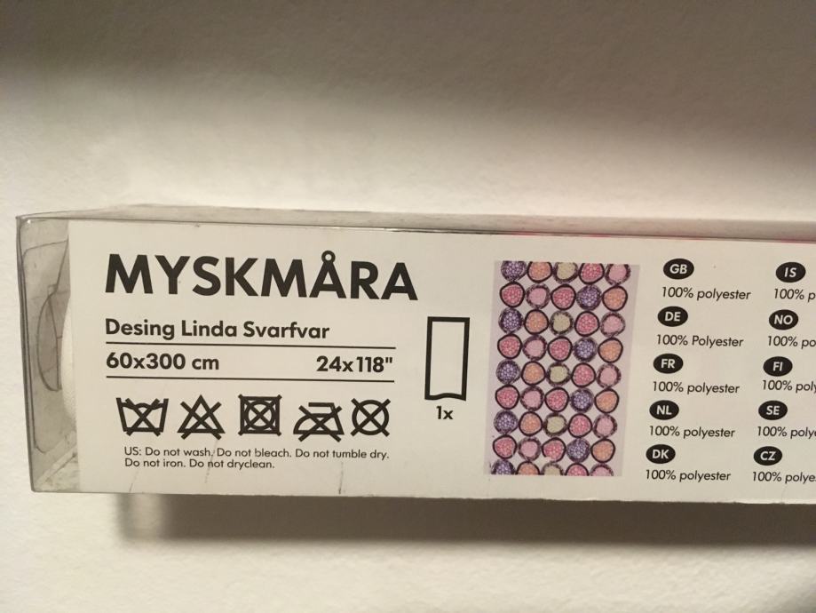 3 karnise s panelnimi zavesami (Ikea)