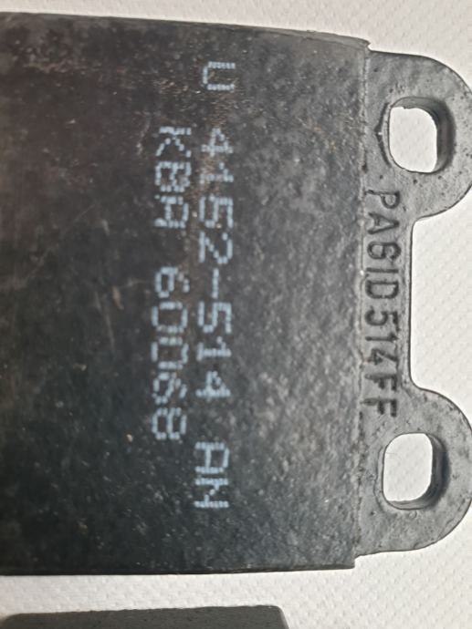 VW zavorne ploščice PAGID 514 FF, KBA 60068