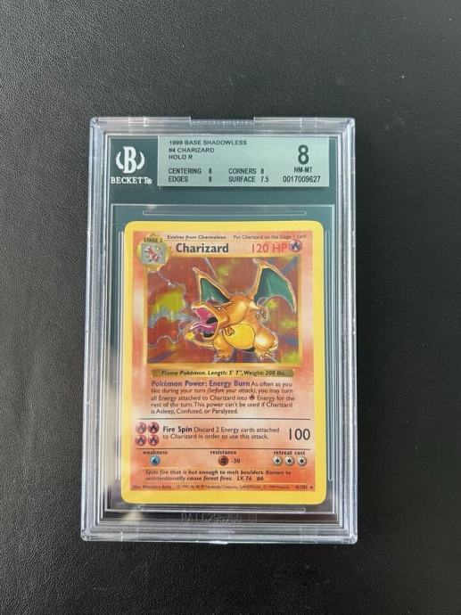1999 POKEMON BASE SET SHADOWLESS HOLO CHARIZARD
