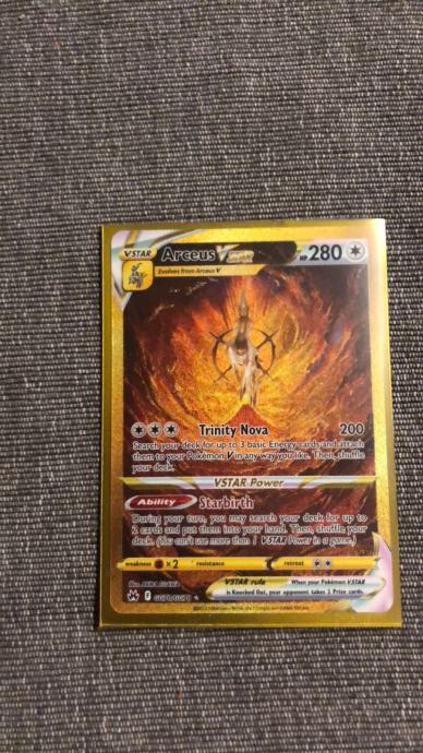 Crown zenith gold holo arceus V star gg70/gg70 pokemon card