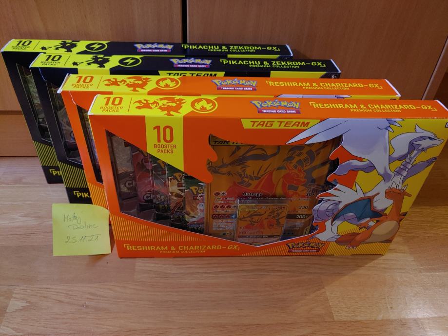 Pokemon Tag Team GX Premium Collection, Charizard, Pikachu, Reshiram