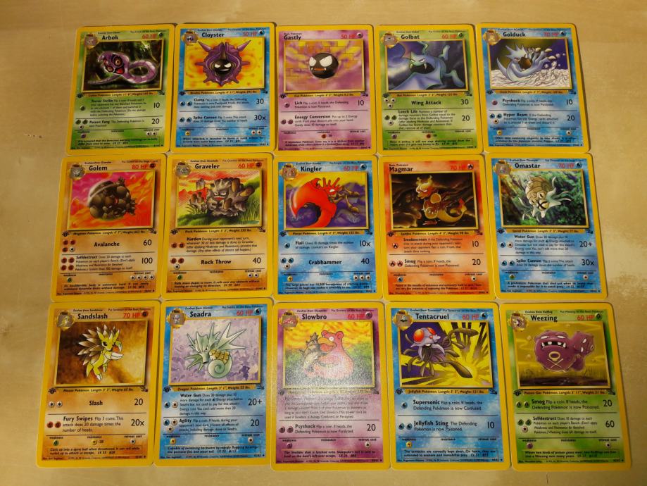 Prodajam Pokémon 1st Edition Fossil set