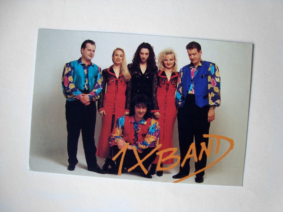 1X BAND kartica s posvetilom in podpisi vseh članov skupine, 1993