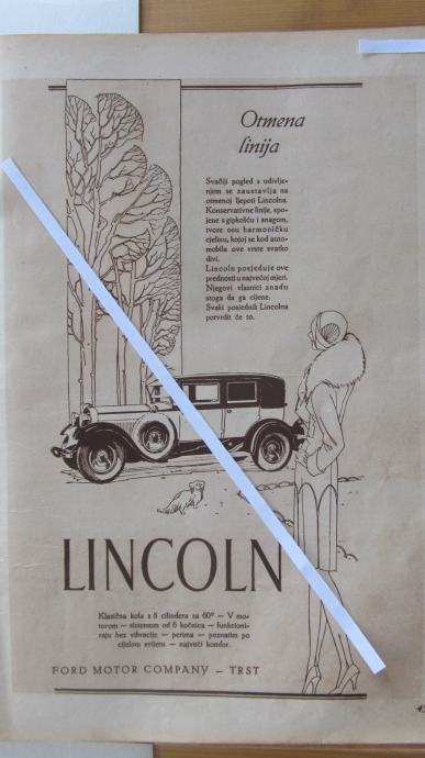 FORD-LINCOLN-stare reklame iz 1930.leta