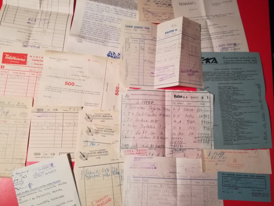 GARANCIJSKI LISTI, OBVEZNICA, RAČUNI, DOPISNICA - JUGOSLAVIJA, SFRJ