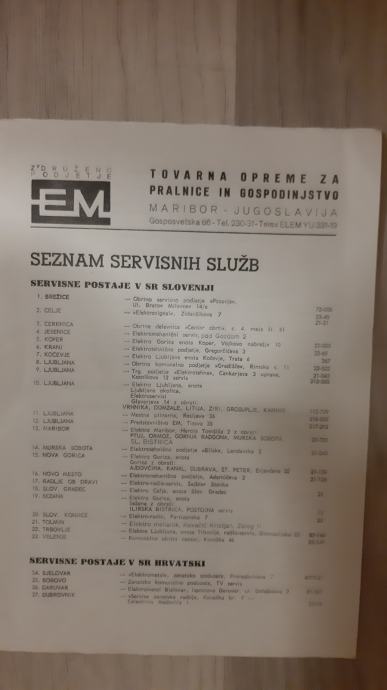 HLADILNIK HIMO AL 80, HIDROMONTAŽA MARIBOR,NAVODILA, GARANCIJSKI LIST.