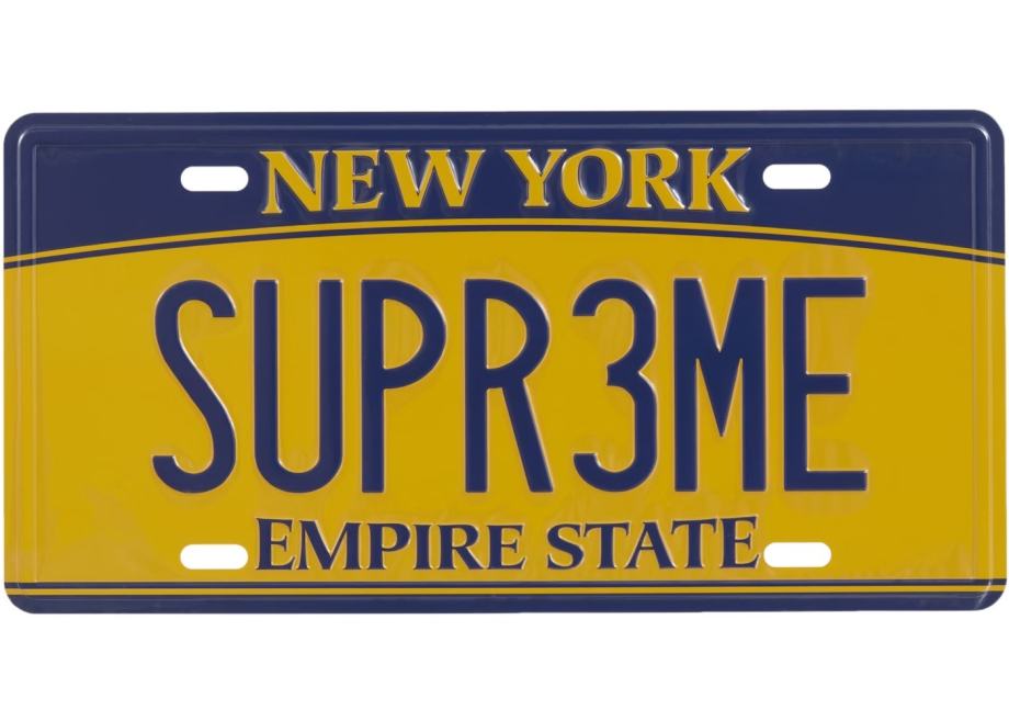 Original supreme licence plate okrasna avto tablica