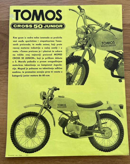 PROSPEKT TOMOS CROSS 50 JUNIOR