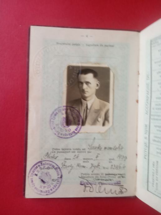 Putna isprava.Passeport.Potni list.Kraljevina Jugoslavija.Krško