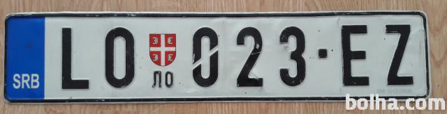 Registrska tablica Srbija Loznica