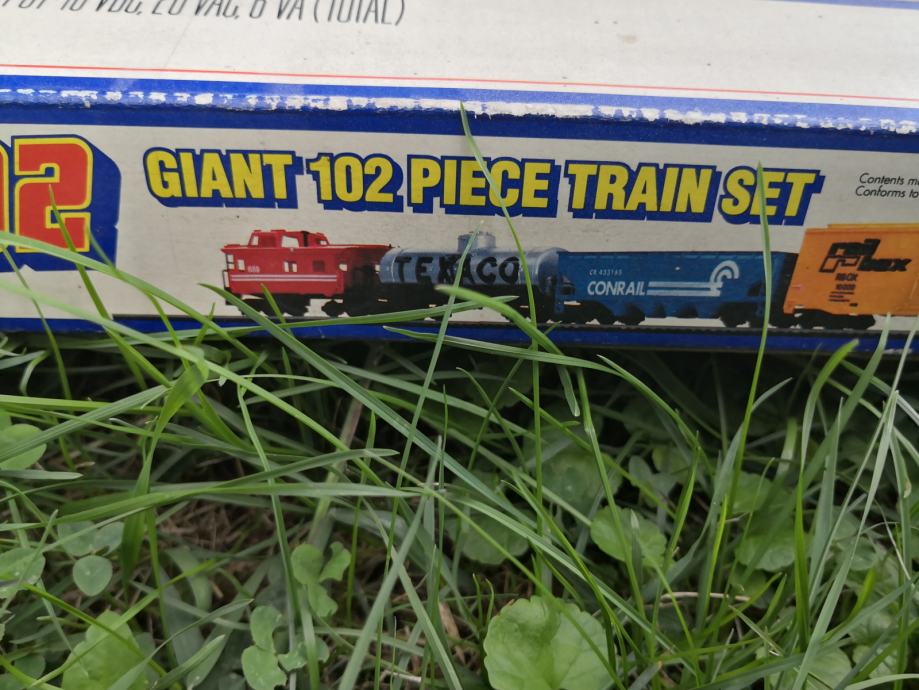 1990 MEHANO,TY RAIL MASTER 102 GIANT PIECE TRAIN SET 7422, lokomotiva,
