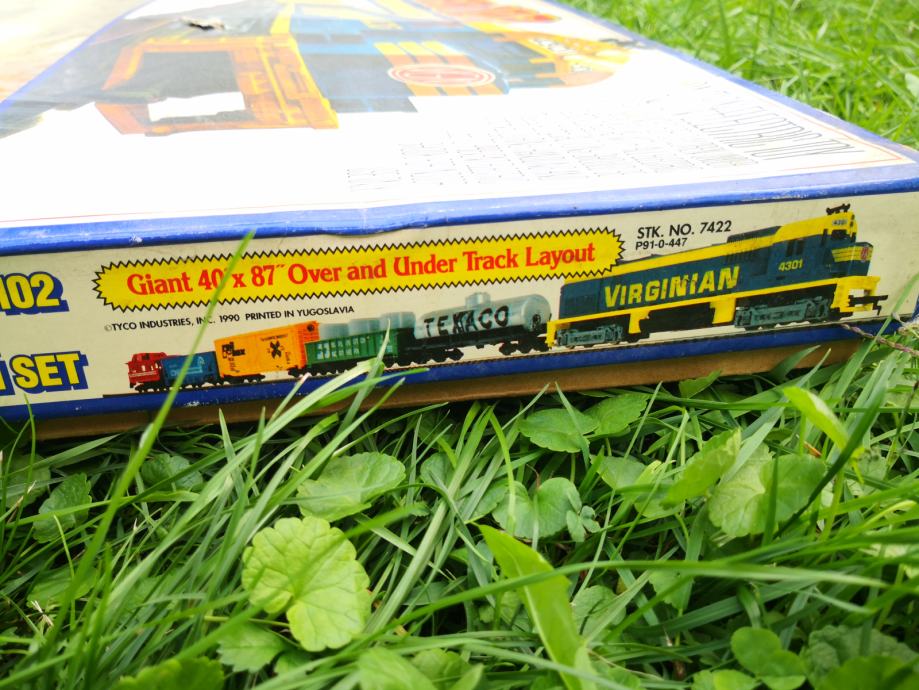 1990 MEHANO,TY RAIL MASTER 102 GIANT PIECE TRAIN SET 7422, lokomotiva,