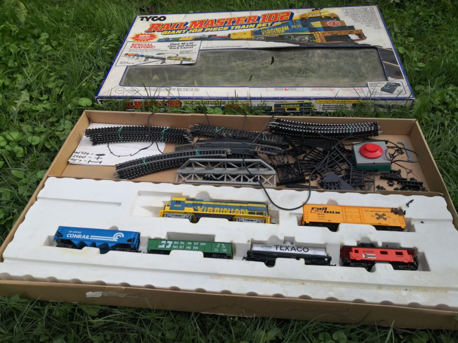 1990 MEHANO,TY RAIL MASTER 102 GIANT PIECE TRAIN SET 7422, lokomotiva,
