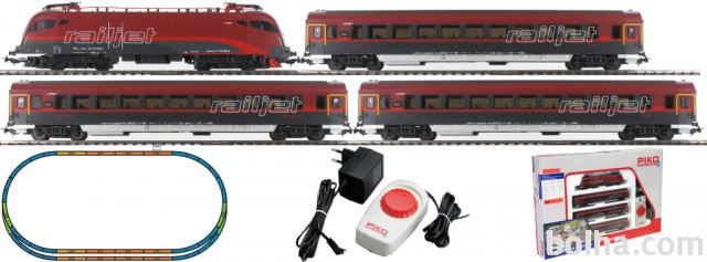 PIKO RailJet starter set + krmilni vagon - merilo H0 (1:87)