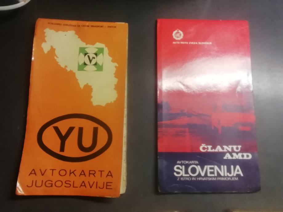 AVTOKARTA JUGOSLAVIJE IN SLOVEINJE CENA 15 EUR