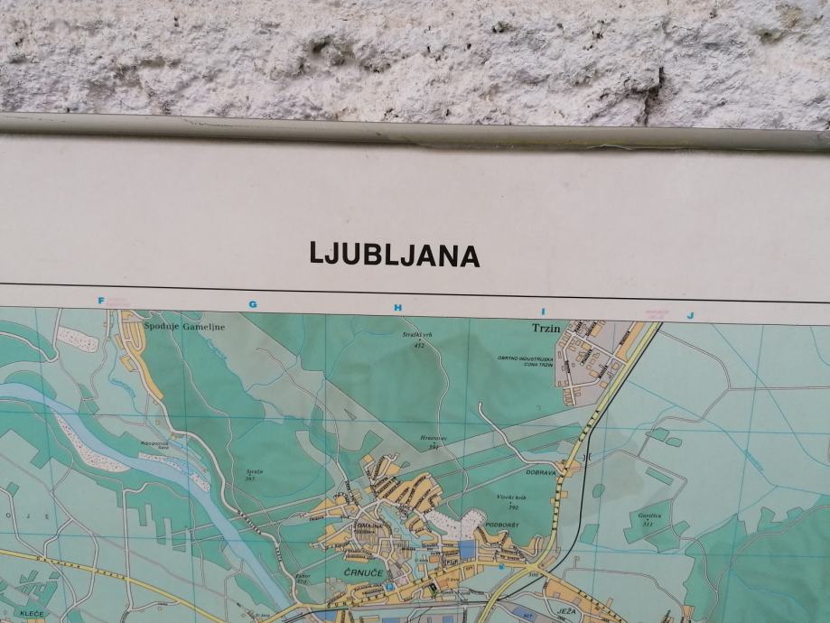 Tabla ljubljana zemljevid Ljubljana karta mesta Lj