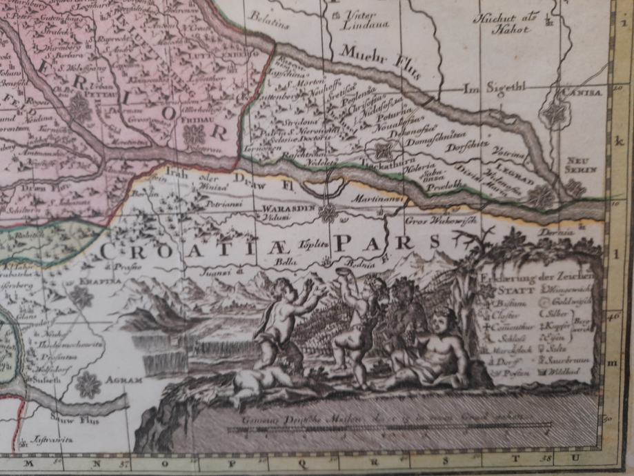 Zemljevid Styria Stajerska ponatis 48,5 × 58