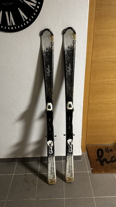 Ženske smuči TechnoPro Safine dolžine 160cm z vezmi