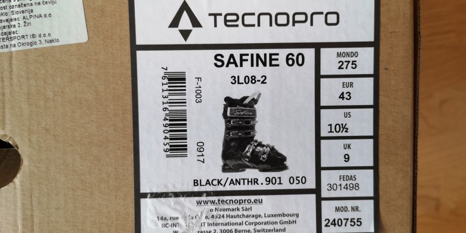 ŽENSKI/ MOŠKI SMUČARSKI ČEVLJI - PANCARJI TECHNOPRO SAFINE PEARL 60