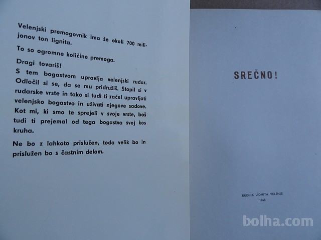 SREČNO!, RUDNIK LIGNITA VELENJE 1966