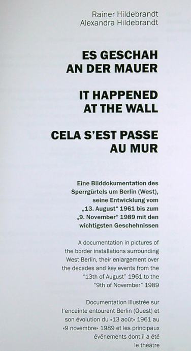 THE WALL, Reiner in Alexandra Hildebrandt