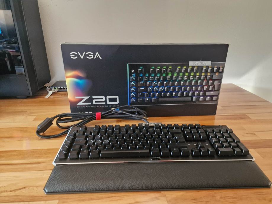 EVGA Z20 tipkovnica mehanična linearna stikala DE postavitev