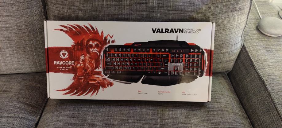 Ravcore Valravn gaming tipkovnica, osvetljene tipke
