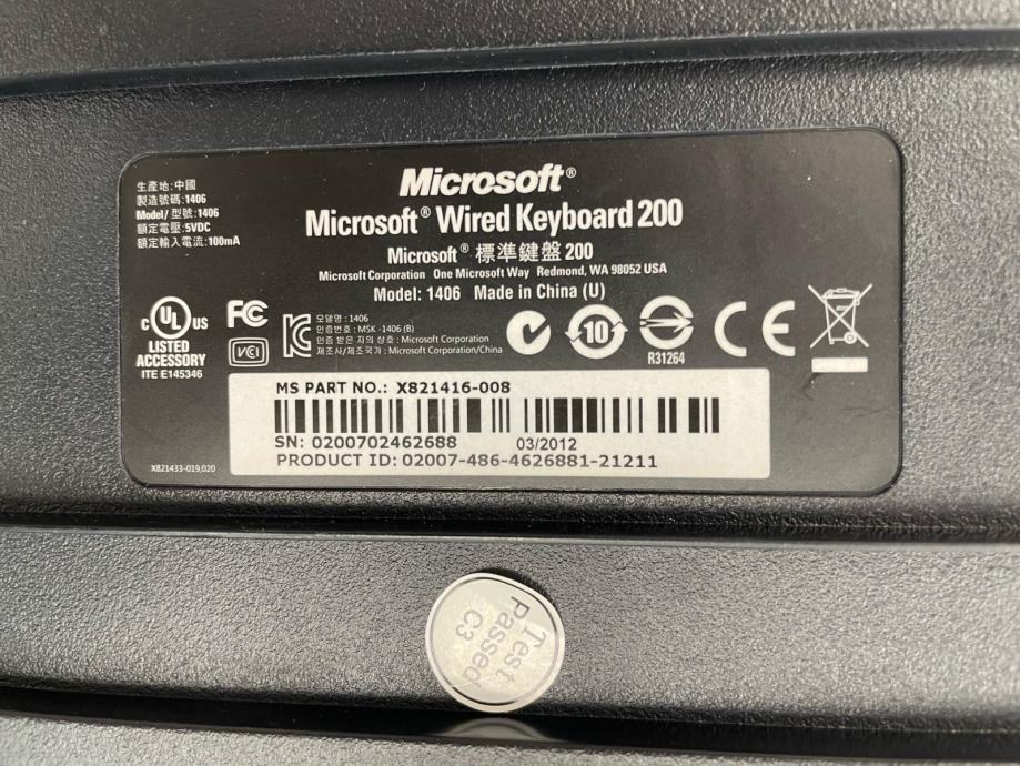 Tipkovnica Microsoft 200 črna