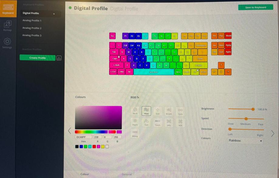 Wooting One Gaming RGB mehanična tipkovnica
