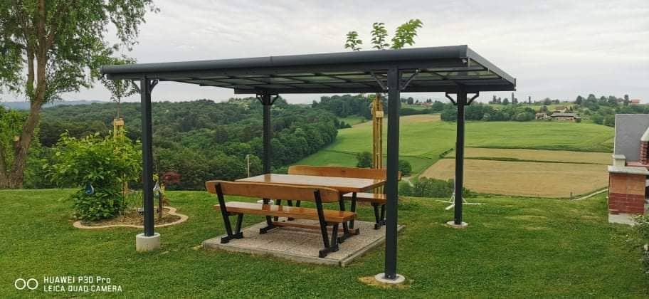 Alu Pergola za teraso, vrt ali nadstrešek za avto, 5x3m